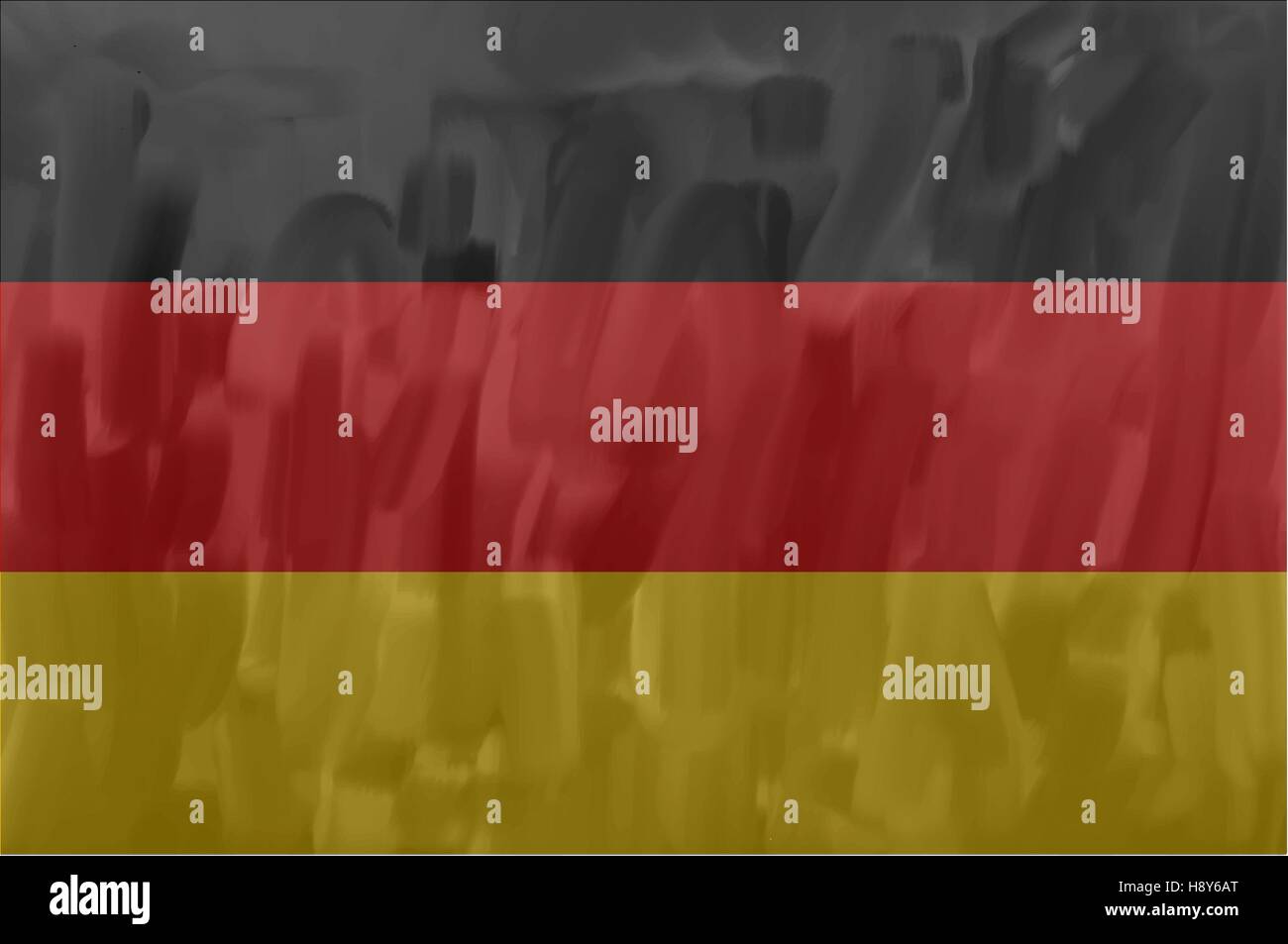 Germany painted / drawn vector flag. Dramatic, unusual look. Vector ...