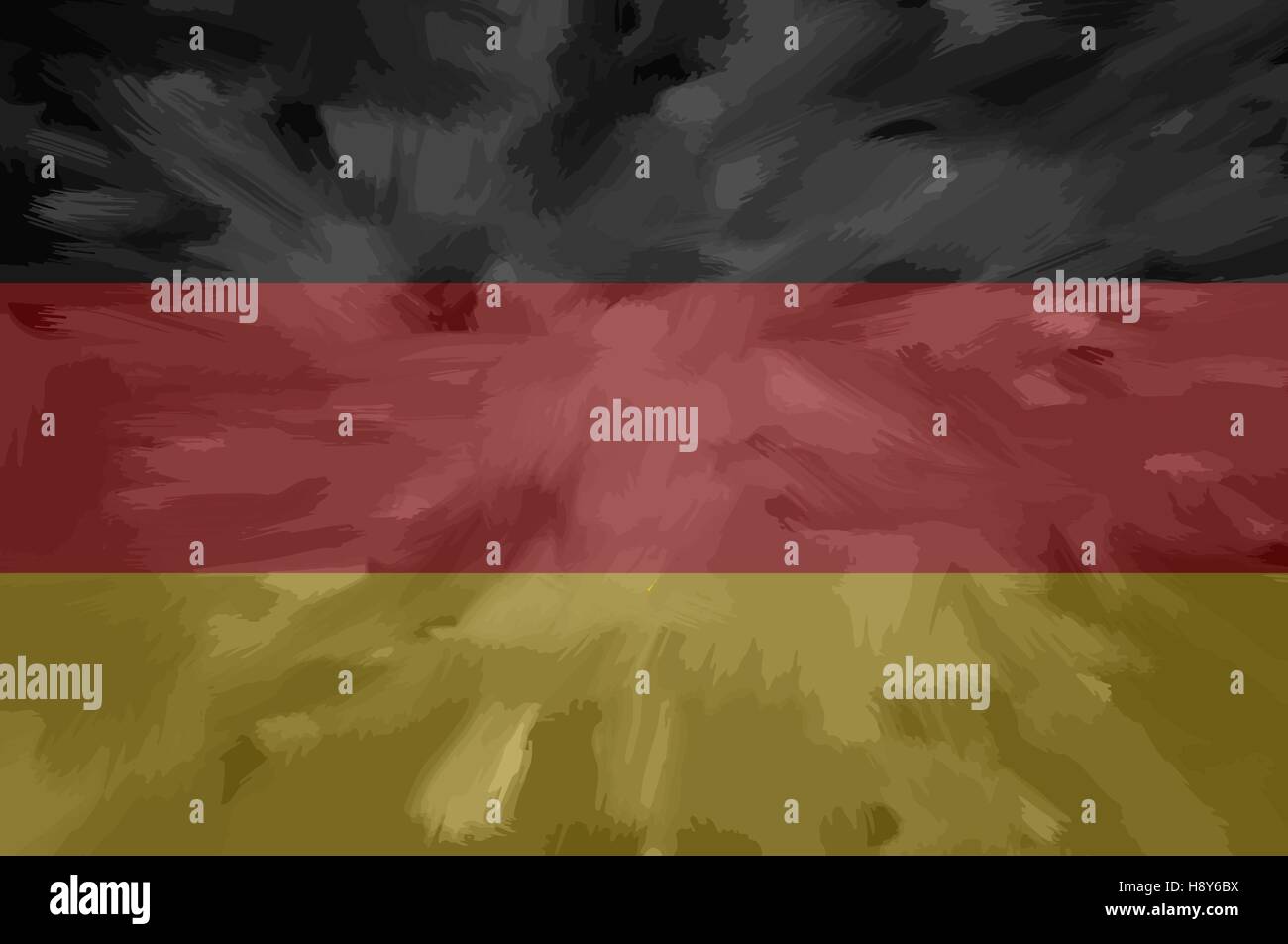 Germany painted / drawn vector flag. Dramatic, unusual look. Vector ...