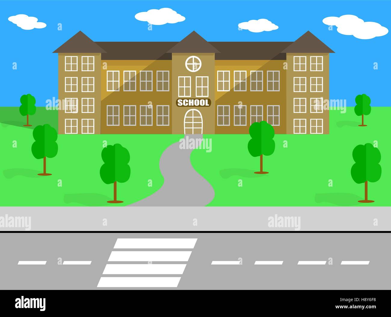 The center school Stock Vector Images - Alamy