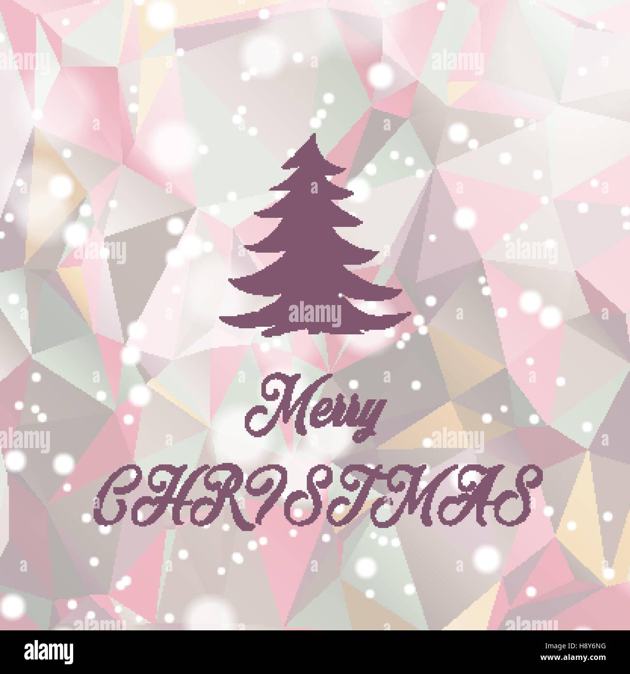 Flat christmas tree icon with triangles Stock Vector Image & Art - Alamy