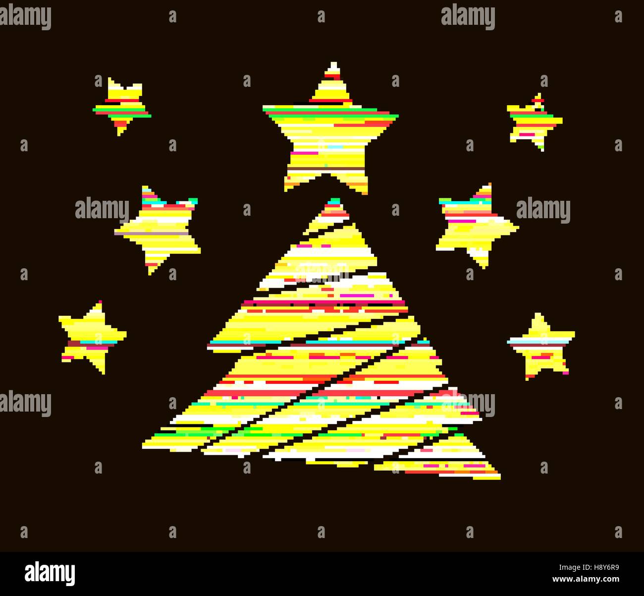 Flat christmas tree icon with triangles Stock Vector Image & Art - Alamy