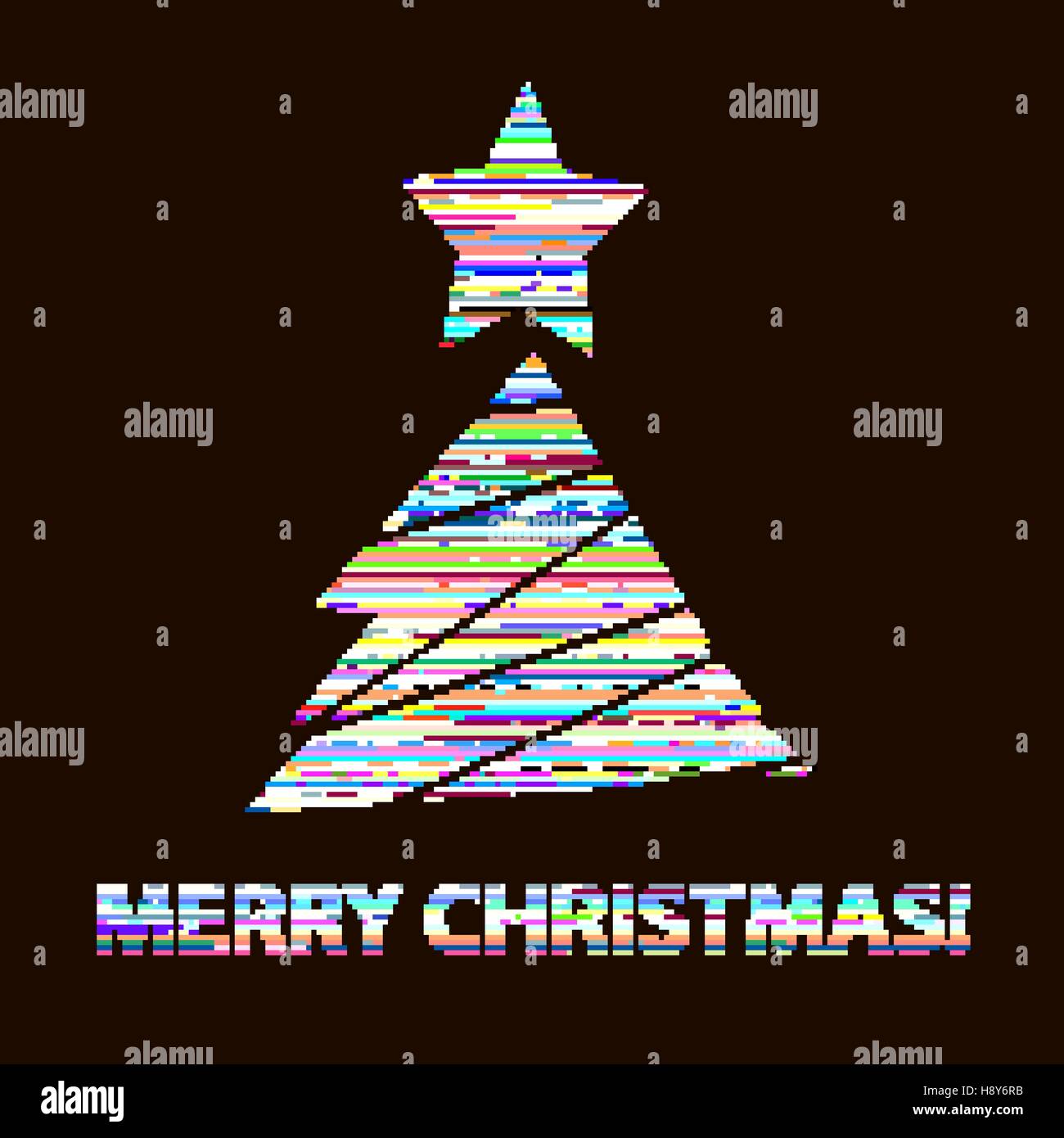 Flat christmas tree icon with triangles Stock Vector Image & Art - Alamy