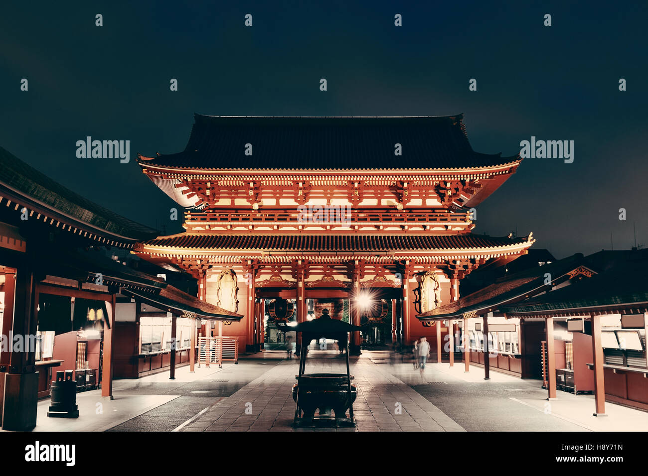 Sensoji Temple in Tokyo Japan at night Stock Photo - Alamy