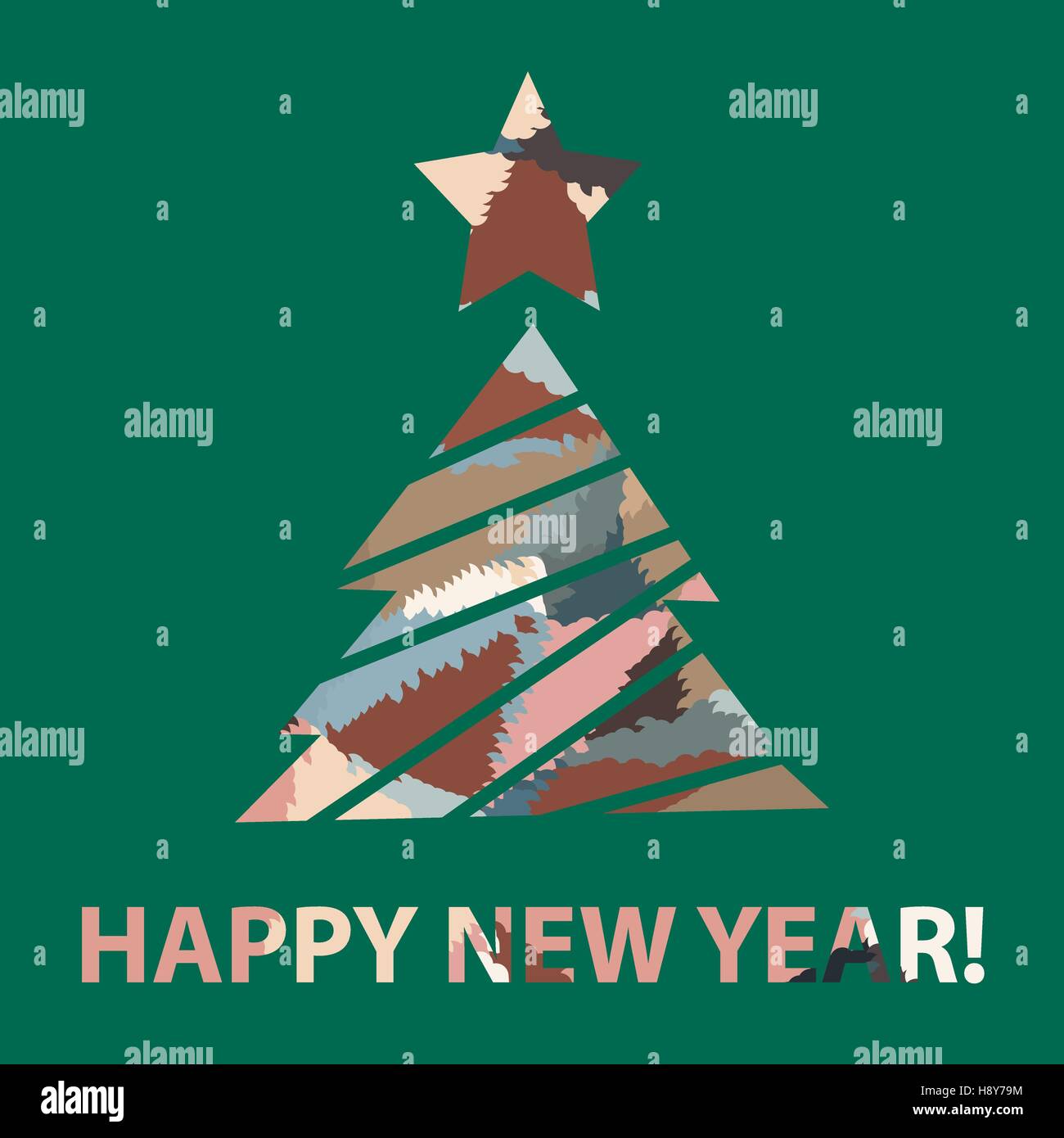 Flat christmas tree icon with triangles Stock Vector Image & Art - Alamy