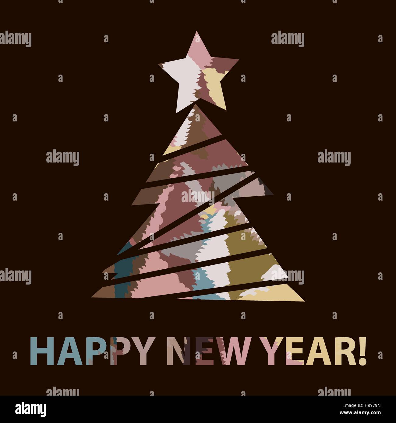 Flat christmas tree icon with triangles Stock Vector Image & Art - Alamy
