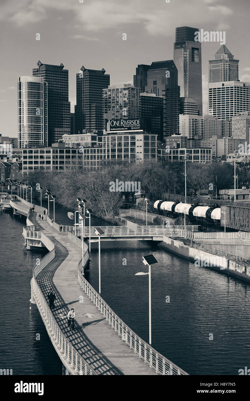 Philadelphia skyline with urban architecture Stock Photo - Alamy