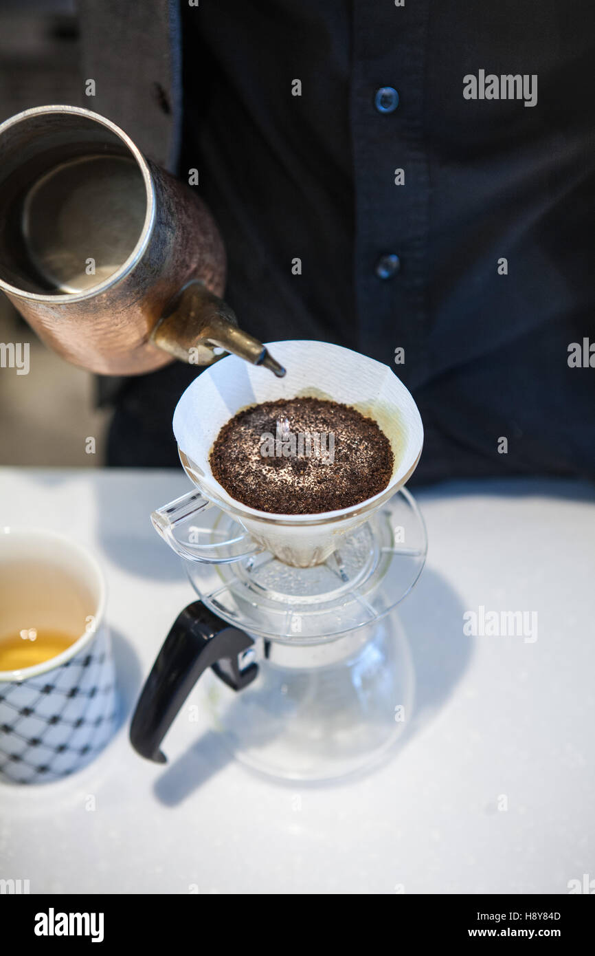moment of coffee brewing Stock Photo - Alamy