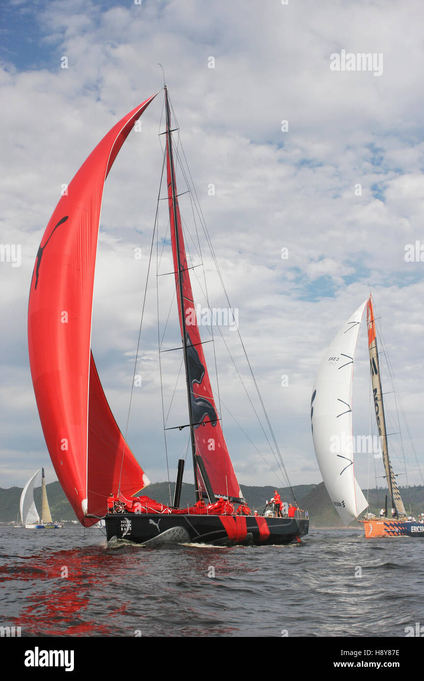 Sailboats racing downwind Stock Photo - Alamy