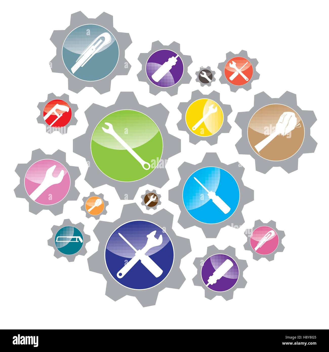 gear, cog, industrial, business, icon, vector, machine, wheel ...