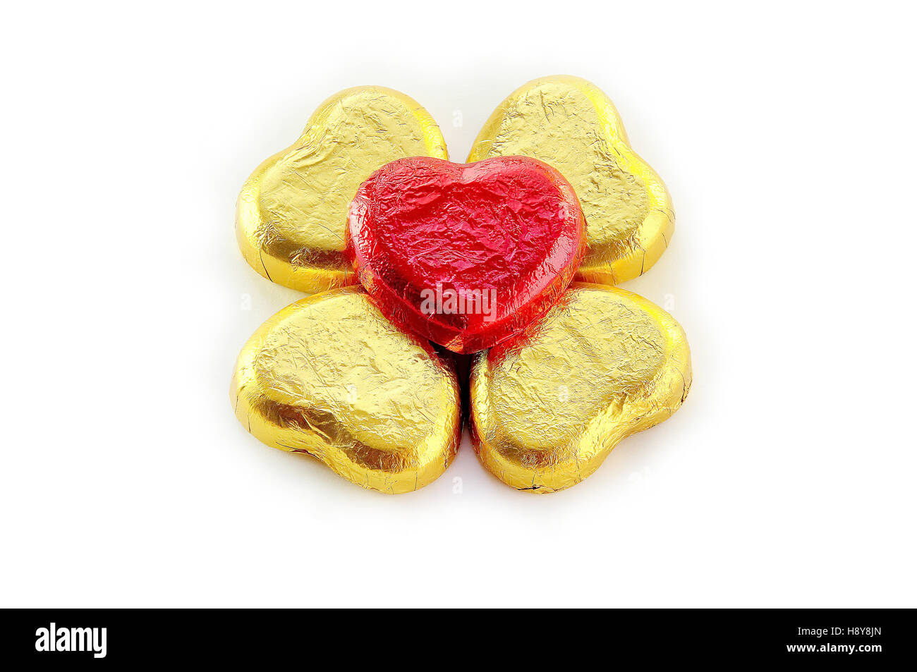 Red and Gold Heart Items Stock Photo - Alamy