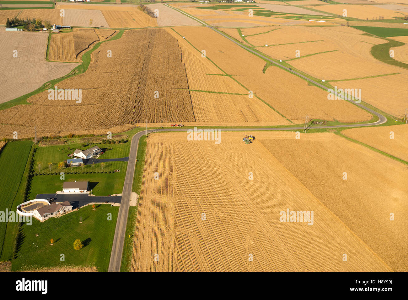 Corn Farming Usa Aerial Stock Photos & Corn Farming Usa Aerial Stock ...