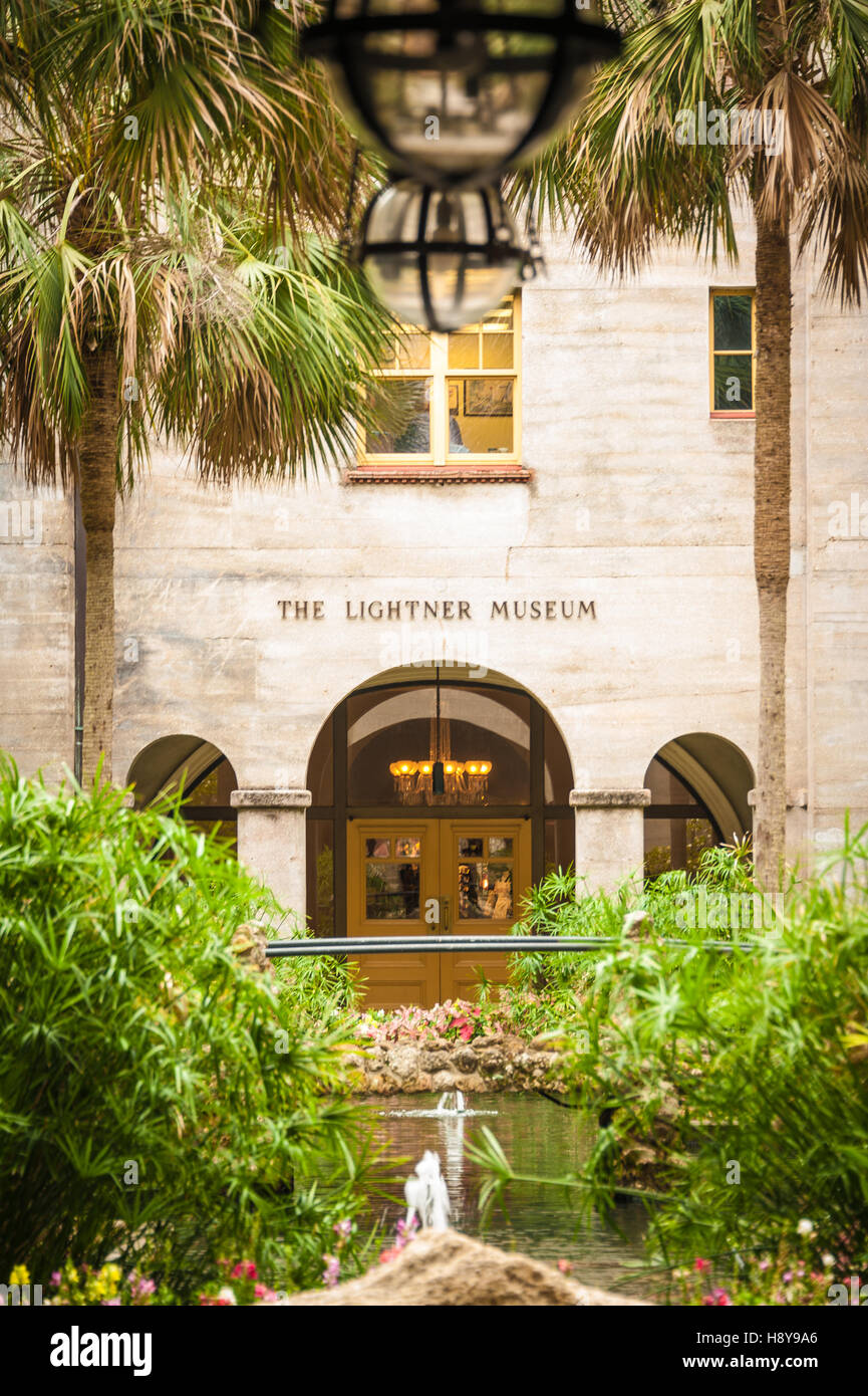 Courtyard of The Lightner Museum in St. Augustine, Florida, USA Stock ...