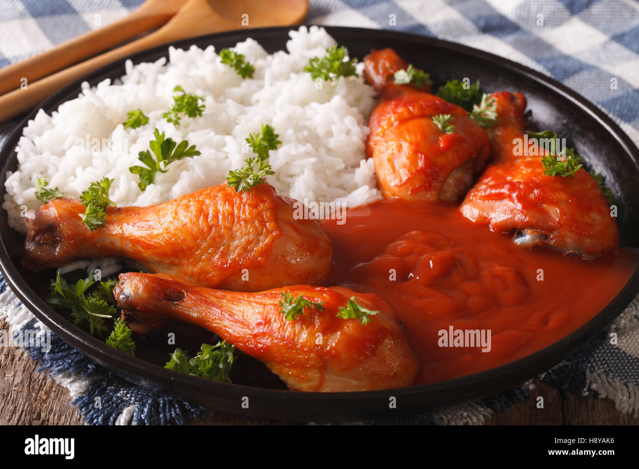 Spicy thai chicken drumsticks hi-res stock photography and images - Alamy
