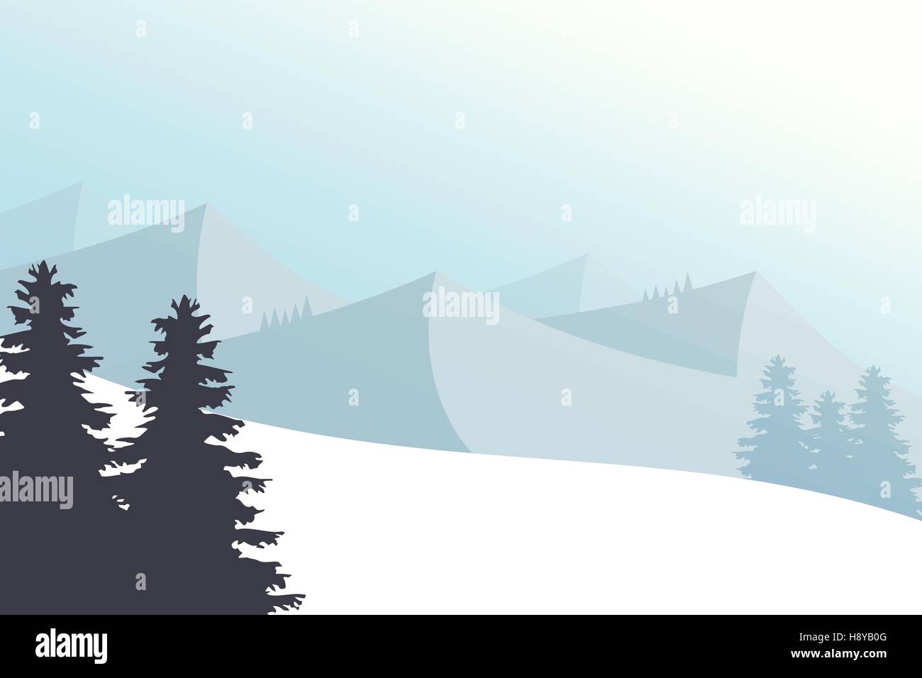 Mountain slope view Stock Vector Images - Alamy