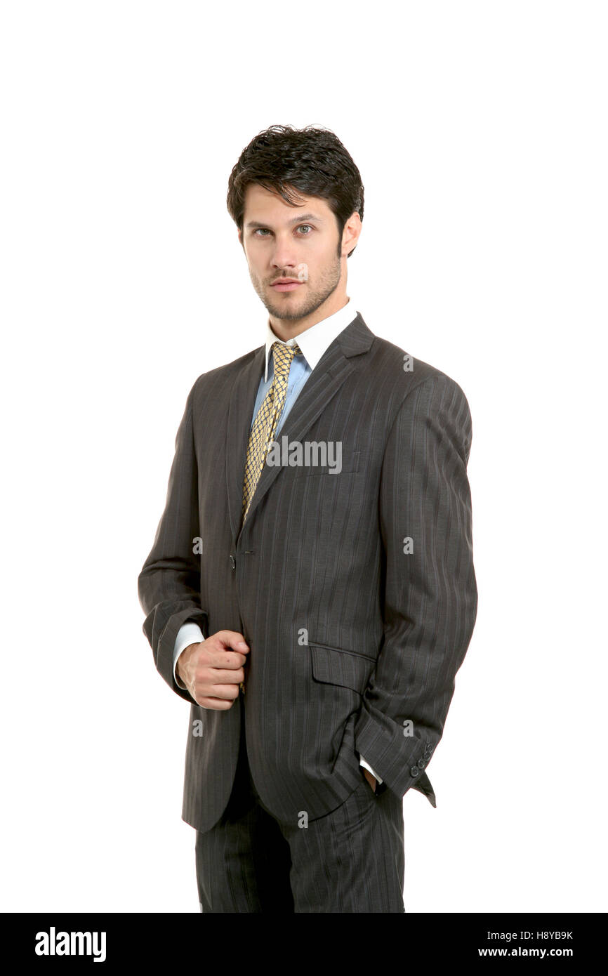 business man studio portrait over white background Stock Photo - Alamy