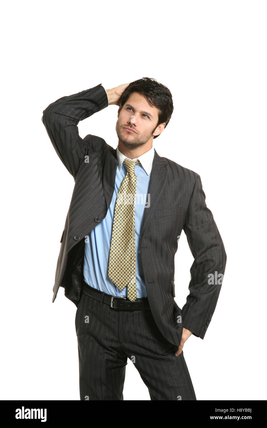business man studio portrait over white background Stock Photo - Alamy