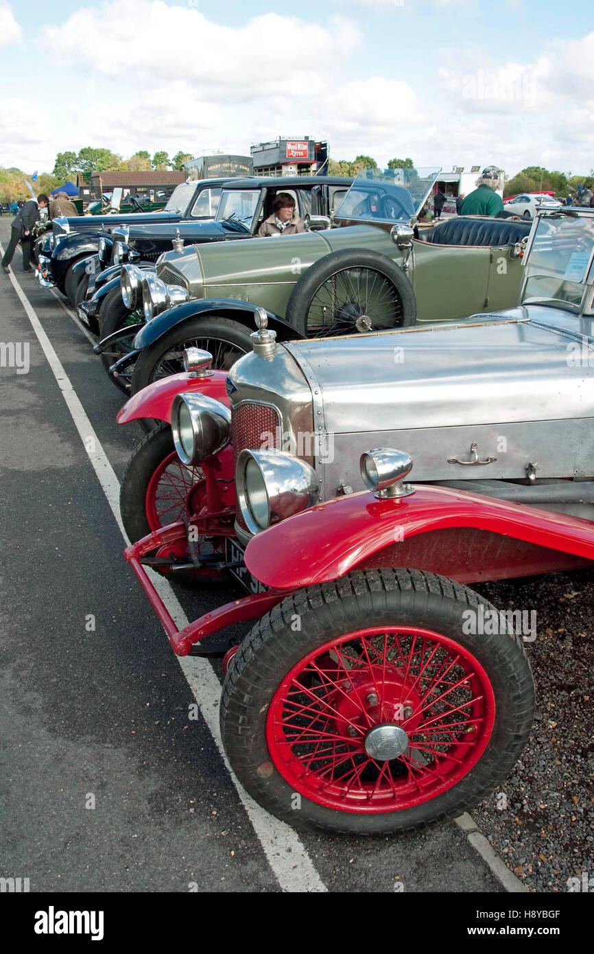 Vintage cars on display at a Shuttleworth Trust Open Day Stock Photo ...