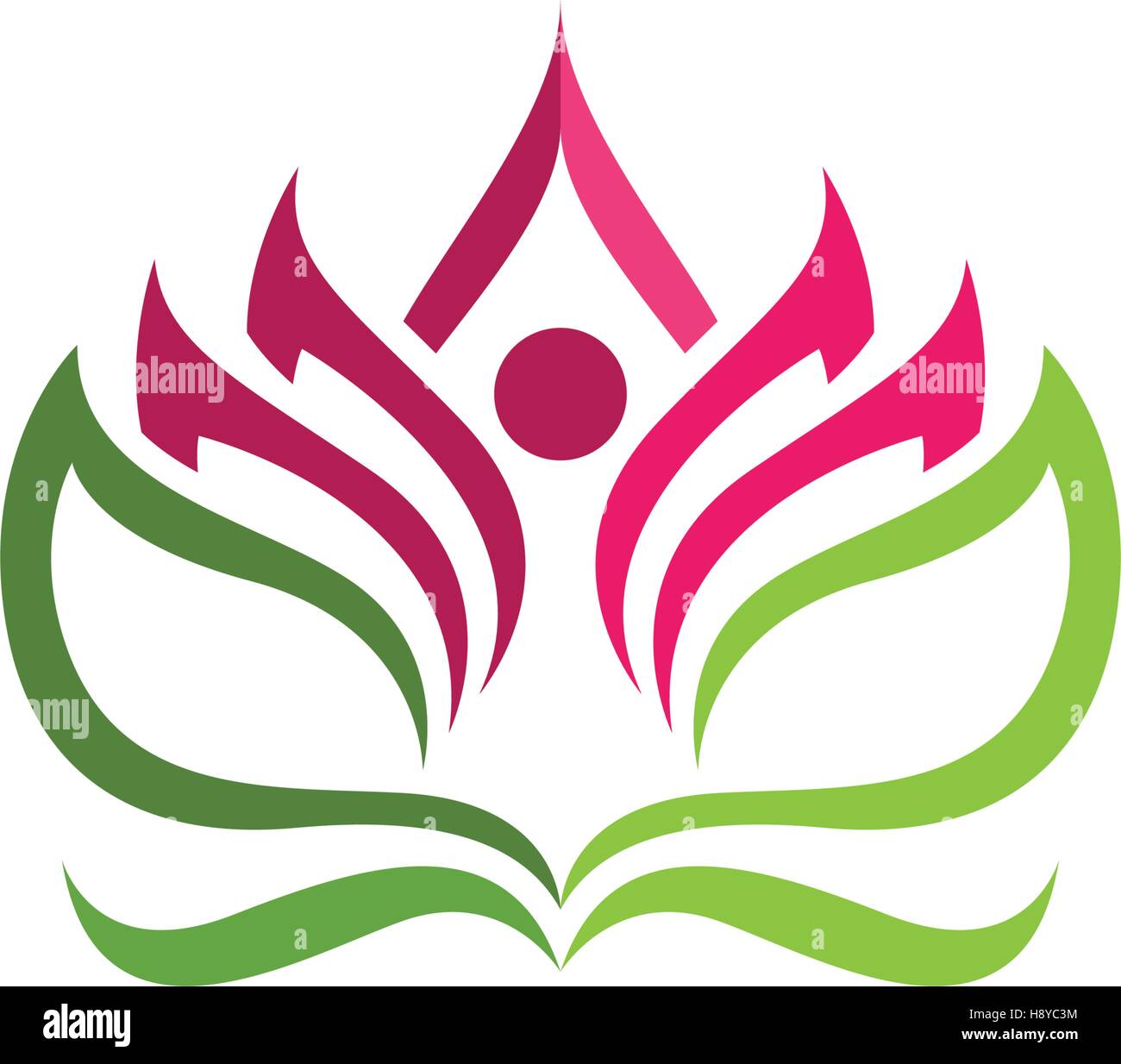 Stylized lotus flower icon vector background Stock Vector Image & Art ...
