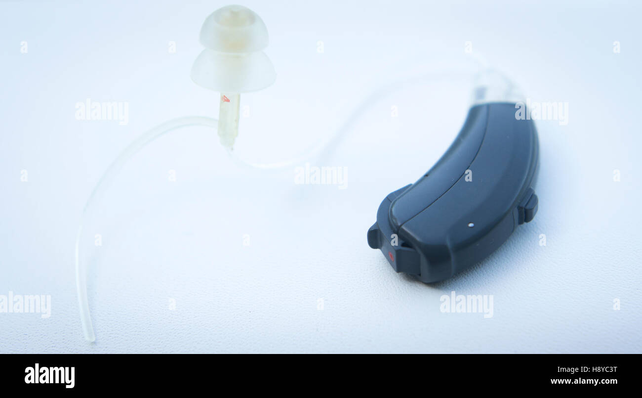 Modern digital hearing aid device for deaf and hard of hearing patients ...