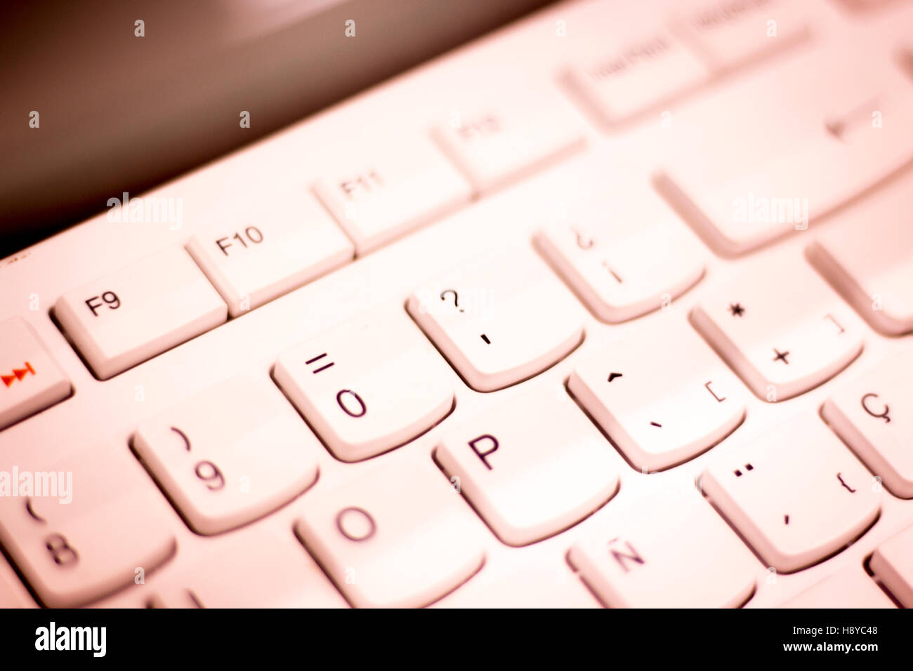 Personal computer pc external keyboad keys in Spanish format keypad ...