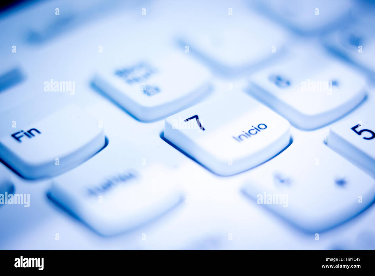 Personal computer pc external keyboad keys in Spanish format keypad ...