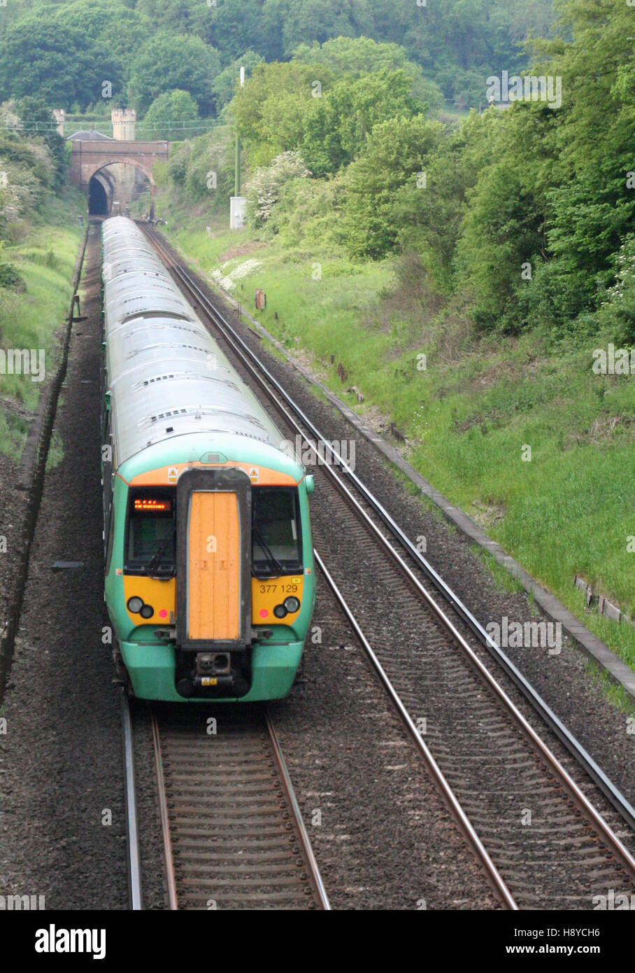 Southern Railway Class 377 Electrostar approaching Clayton Tunnel Stock ... Southern Railway Class 377 Electrostar approaching Clayton Tunnel Stock ...