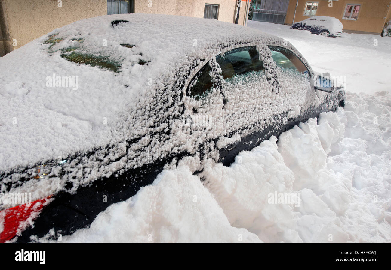 The roads are snow-blocked Stock Photo - Alamy