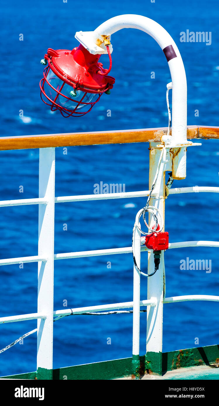 The red lamp on the ferry boat Stock Photo - Alamy
