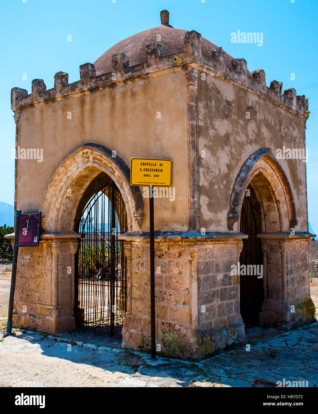 Chapel of Saint Crescentia in San Vito lo Capo Sicily. Italy. Small ...