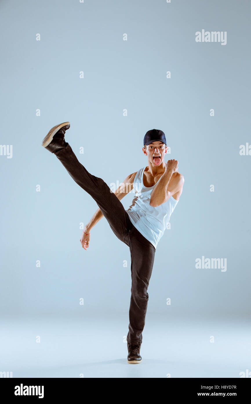 The man dancing hip hop choreography Stock Photo - Alamy