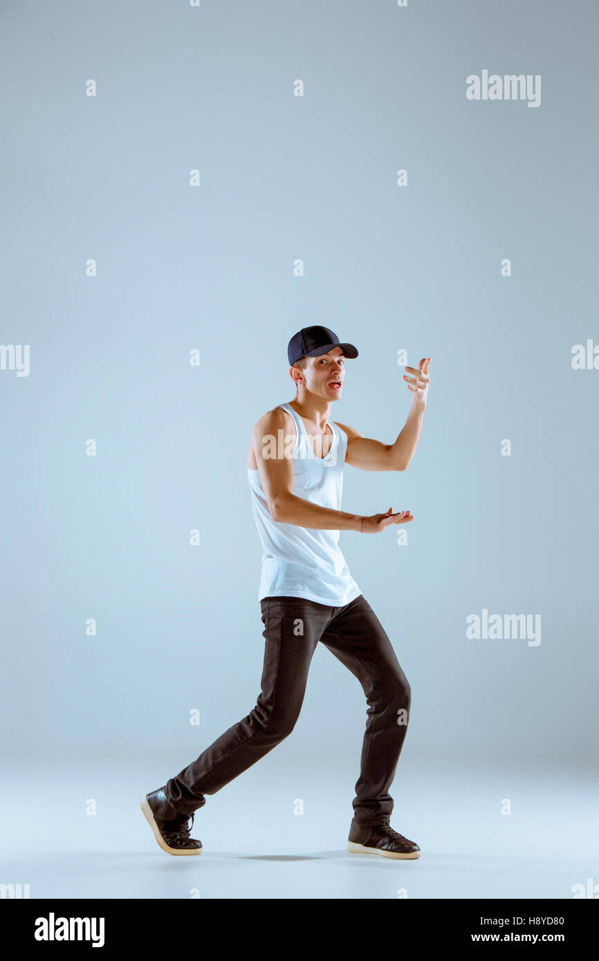 The man dancing hip hop choreography Stock Photo - Alamy