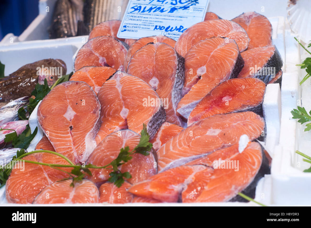 Salmon display hi-res stock photography and images - Alamy