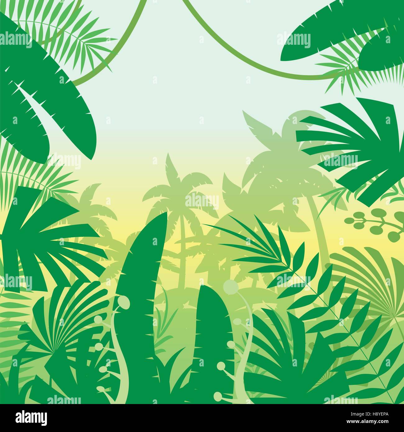 Jungle Flat Background Stock Vector Image & Art - Alamy
