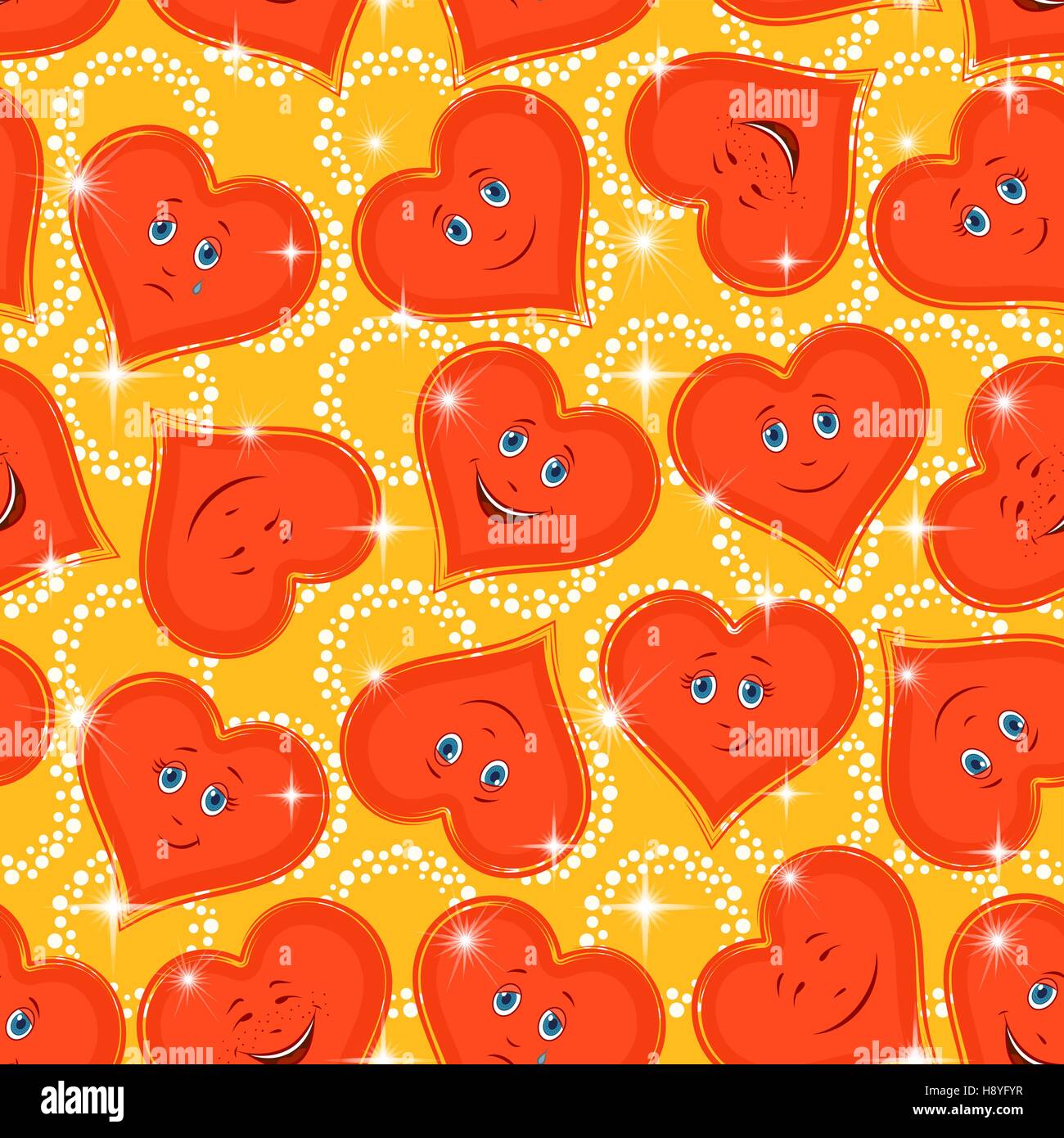 Smiling face heart eyes emoticon Stock Vector Images - Alamy