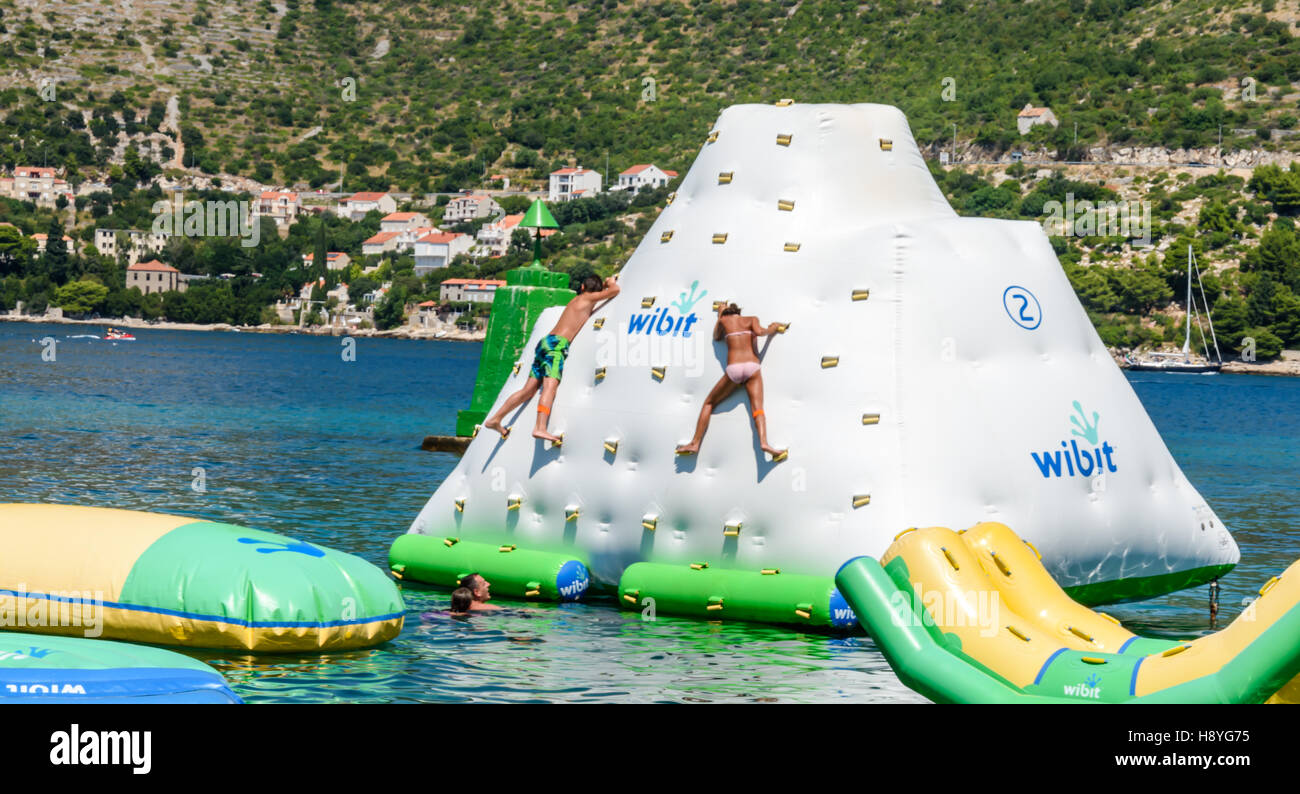 Water Climbing Wall Stock Photo - Alamy
