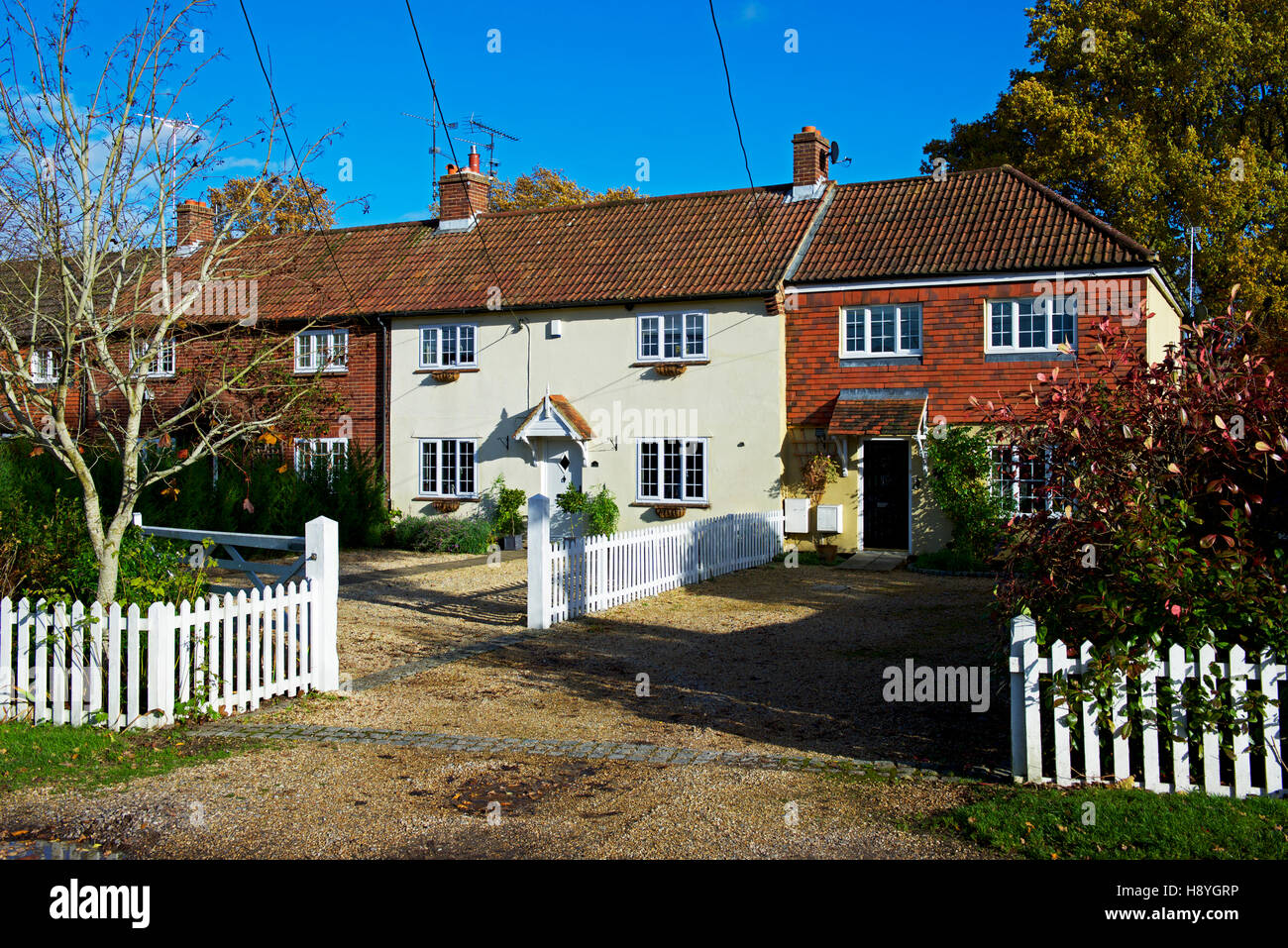 Houses in the village of Winchfield, Hampshire, England UK Stock Photo ...