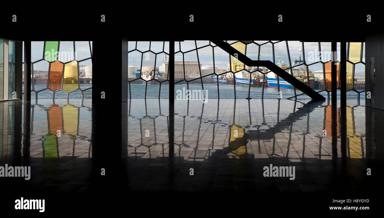 Windows of the Harpa Concert Hall and Conference, Reykjavik, Iceland ...