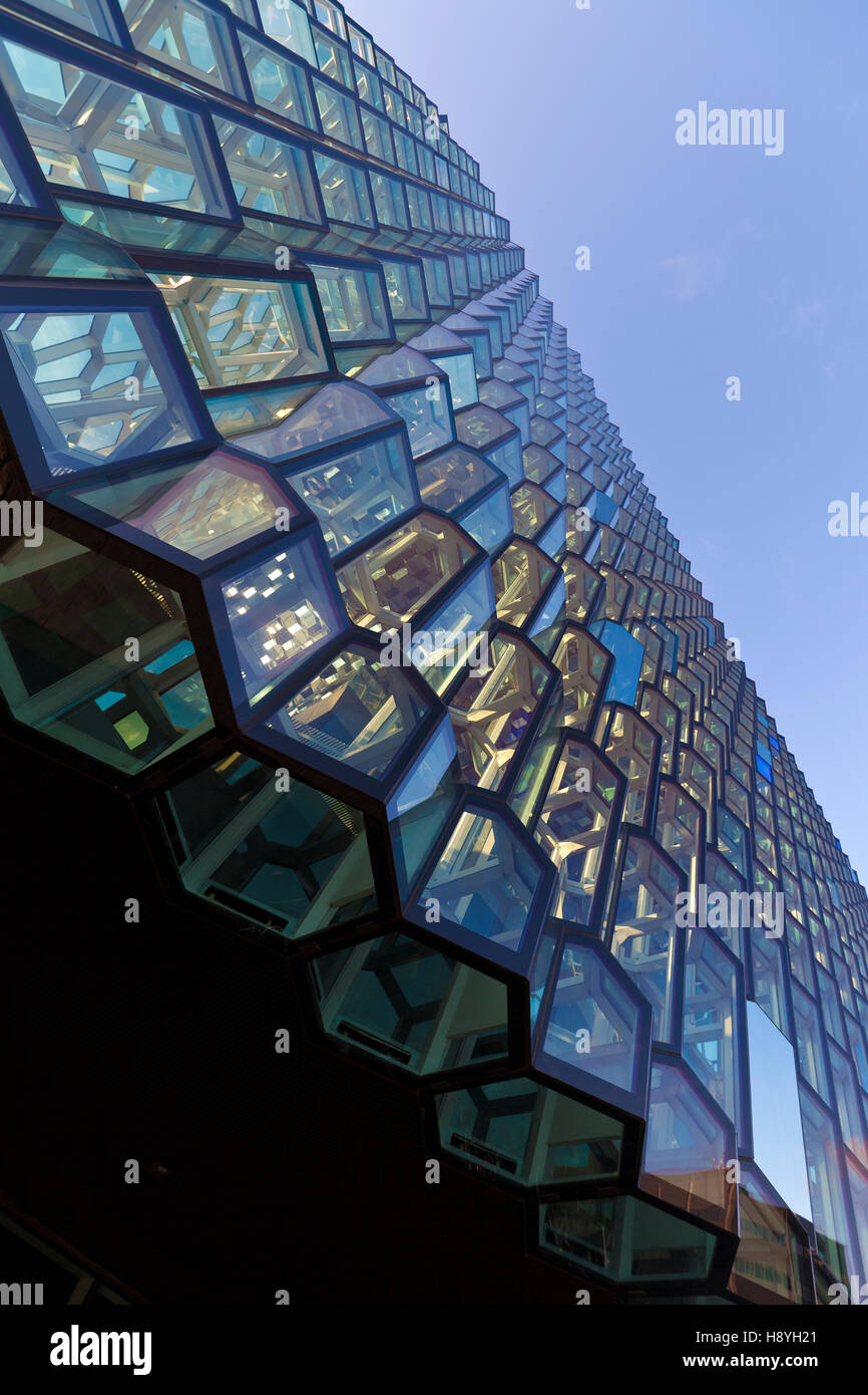 Windows of the Harpa Concert Hall and Conference, Reykjavik, Iceland ...