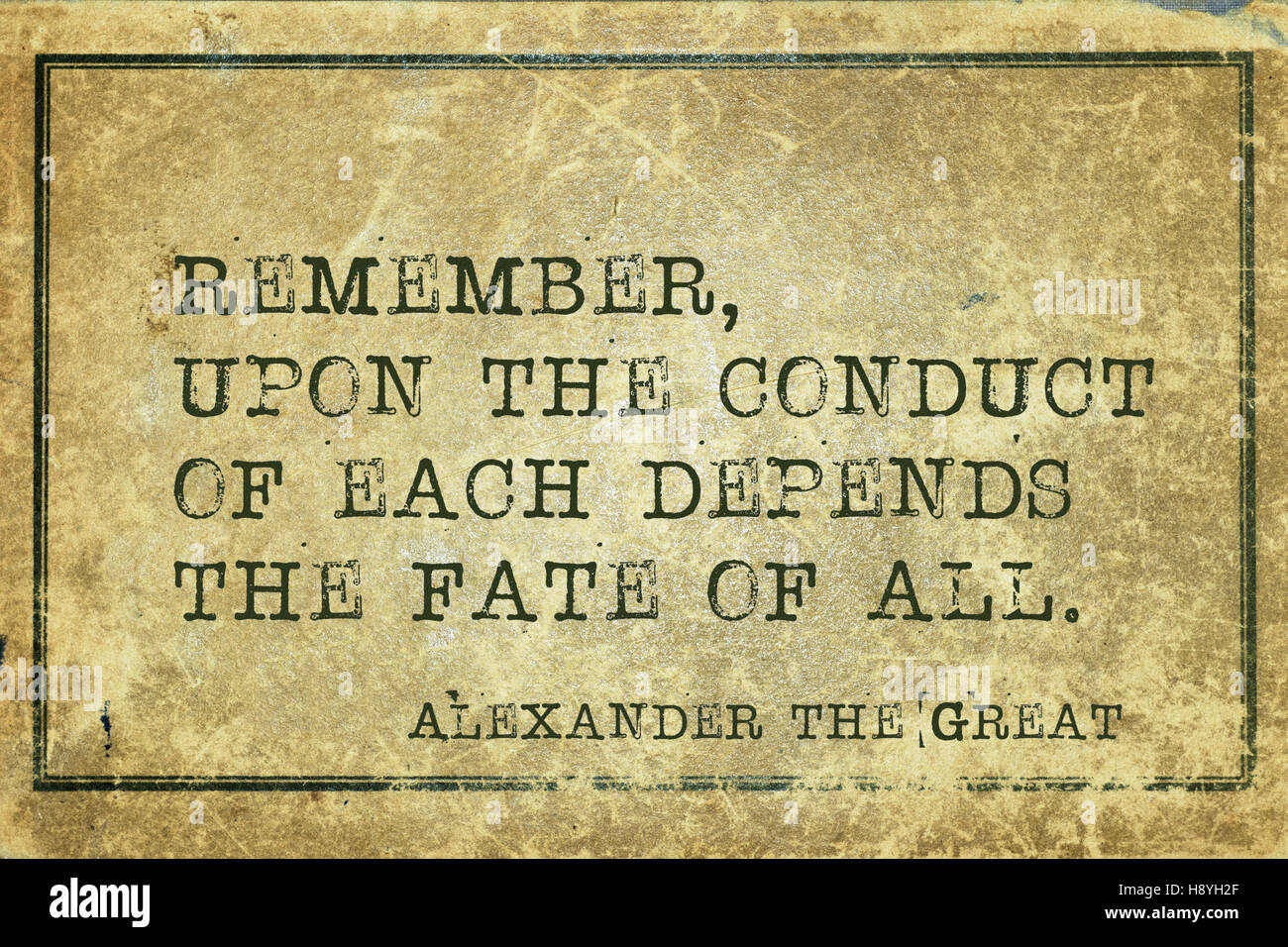 Remember, upon the conduct of each depends the fate of all - ancient ...