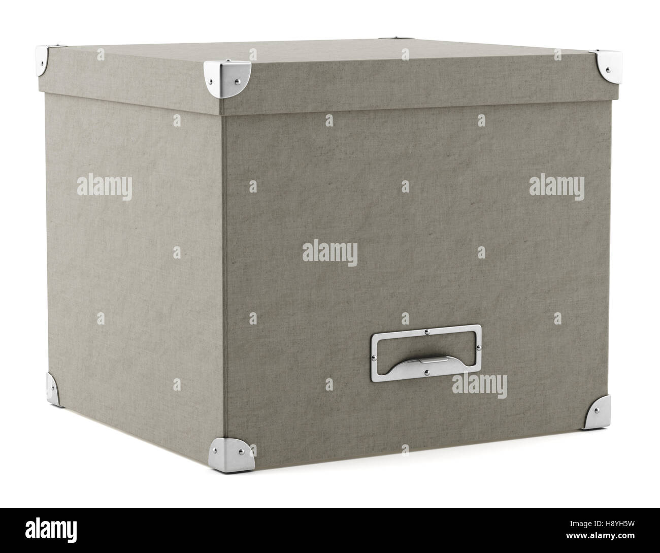 office cardboard box isolated on white background Stock Photo - Alamy