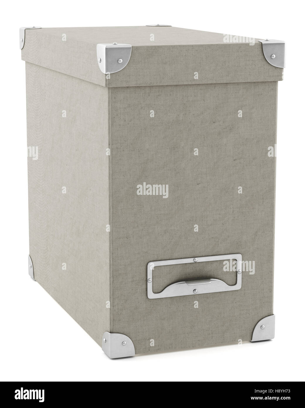 office cardboard box isolated on white background Stock Photo - Alamy