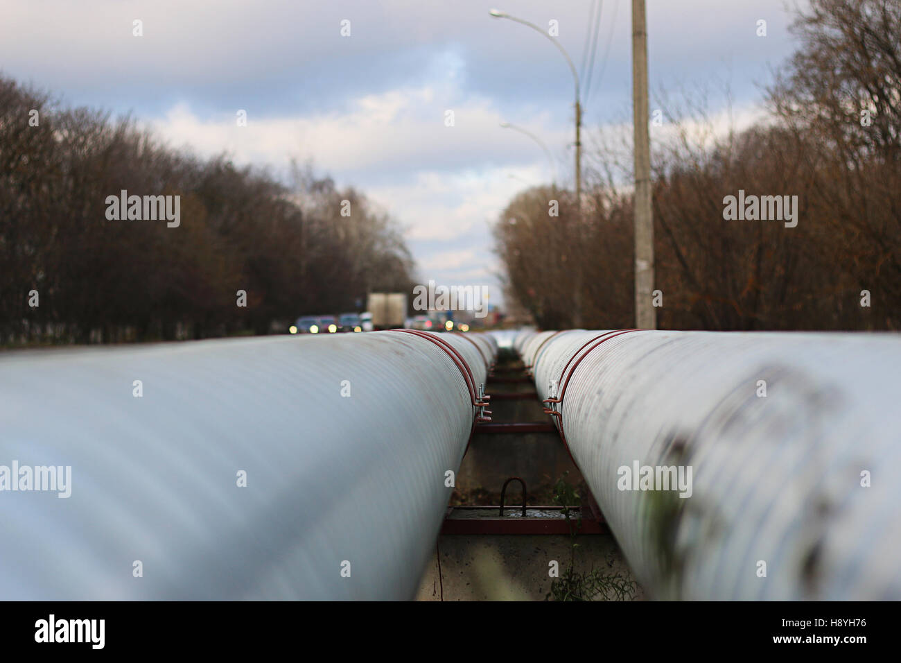 pipeline on the street Stock Photo - Alamy