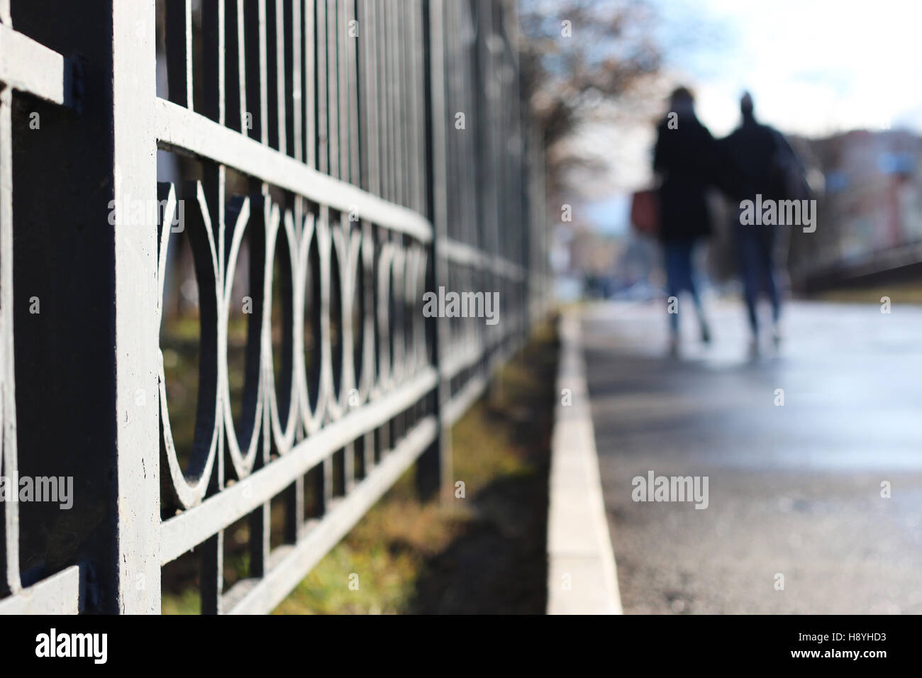 Street wrought fence Stock Photo - Alamy