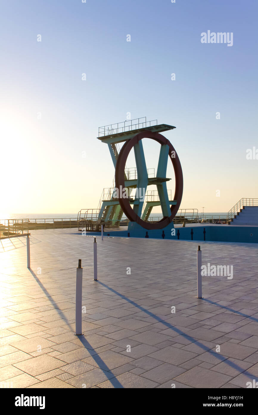Old swimming pool diving board hi-res stock photography and images - Alamy