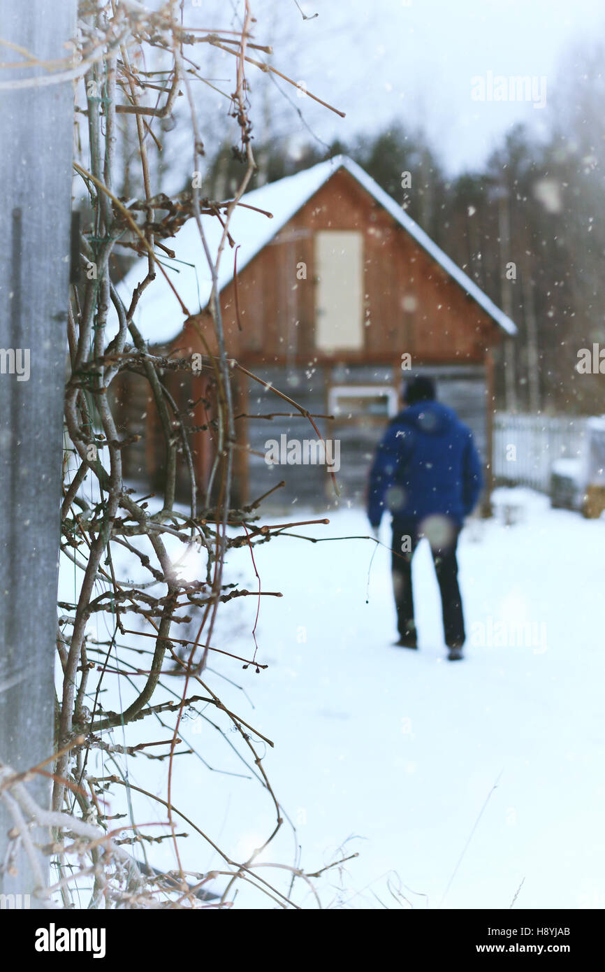 house in country rural Winter Stock Photo - Alamy