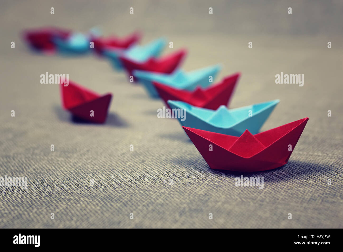 colored paper boats Stock Photo - Alamy