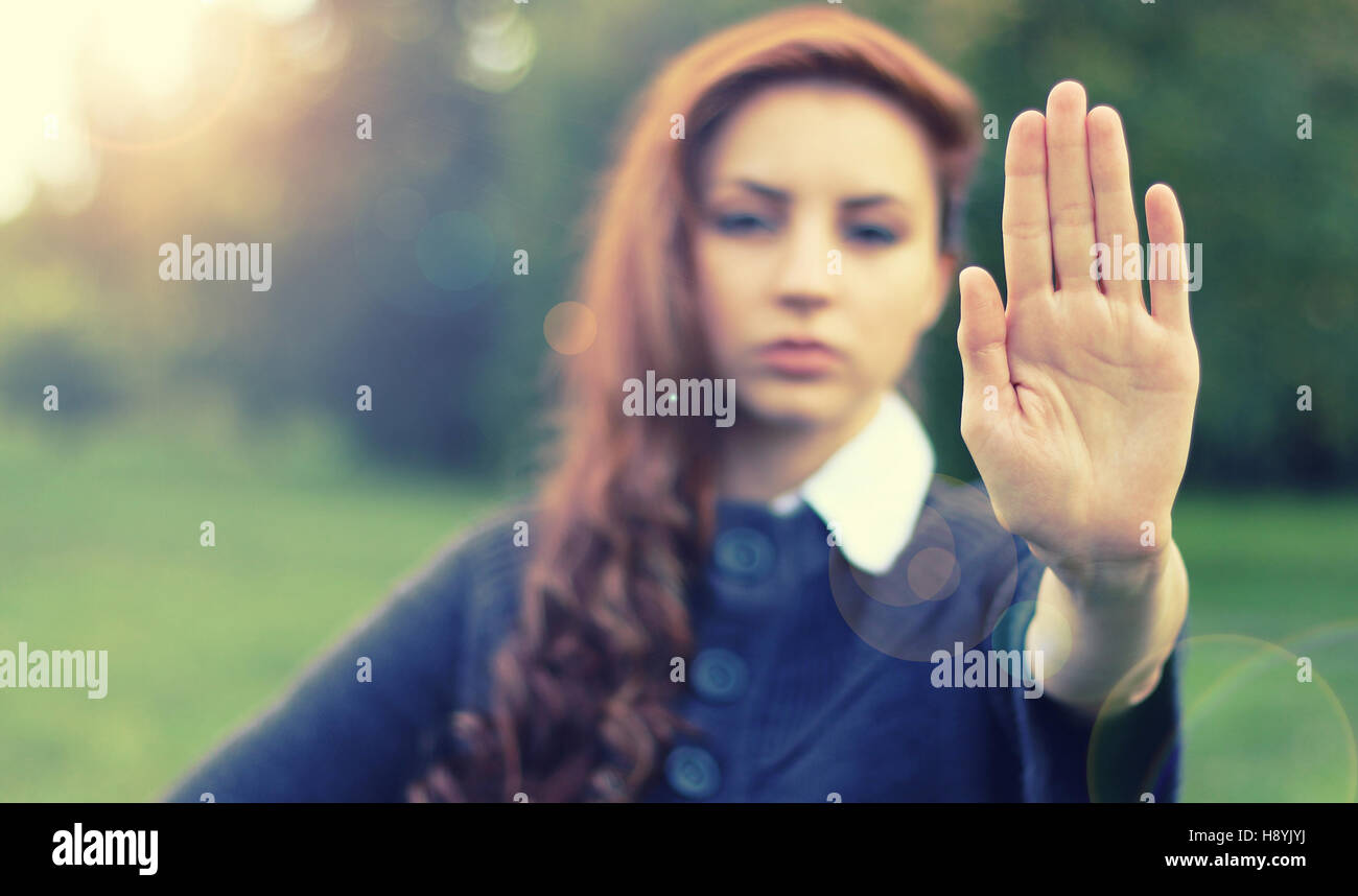 red-haired girl arm symbol Stock Photo - Alamy