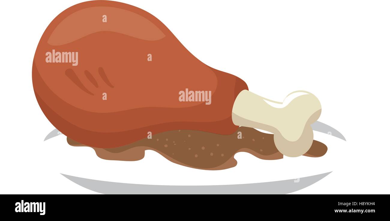 chicken food meat icon vector illustration design Stock Vector Image ...