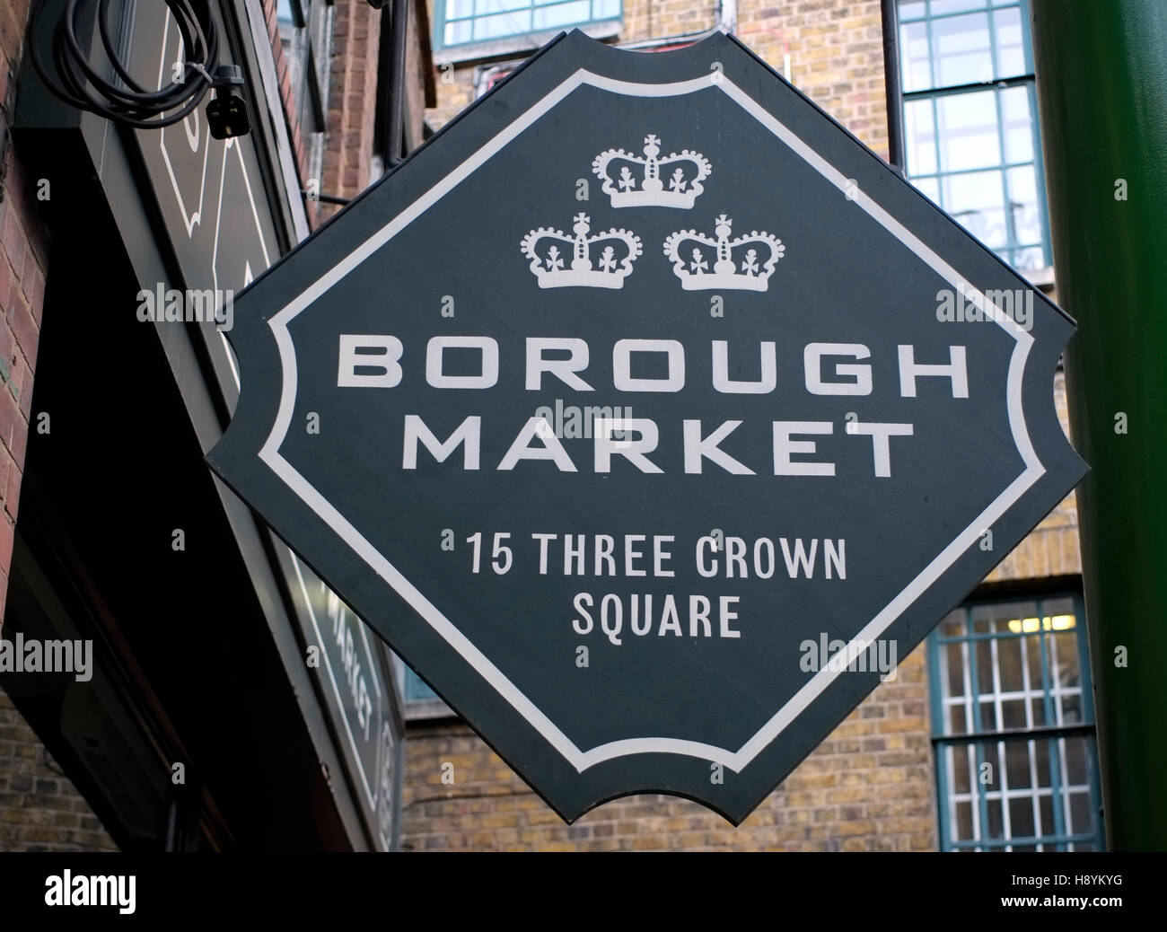 A sign is seen in Borough Market, London, Britain November 16, 2016 ...