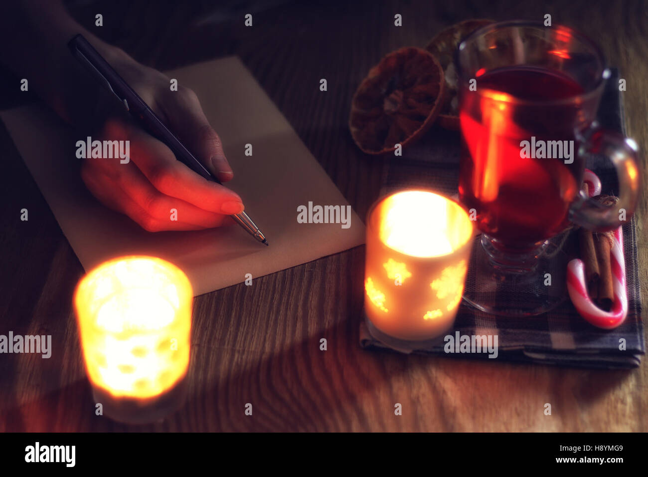 hand write wish year Stock Photo - Alamy
